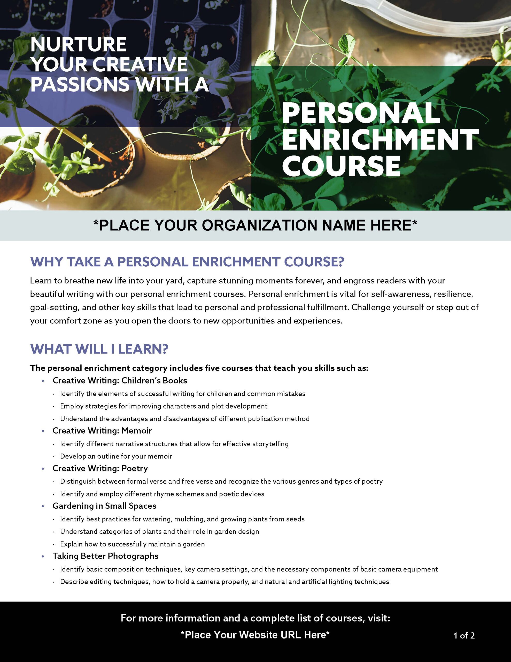 Personal Enrichment Category | Marketing Assets - MindEdge